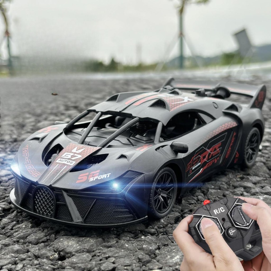 1: 18 RC 4-channel Remote Control Car Lights Spray Remote Control ...