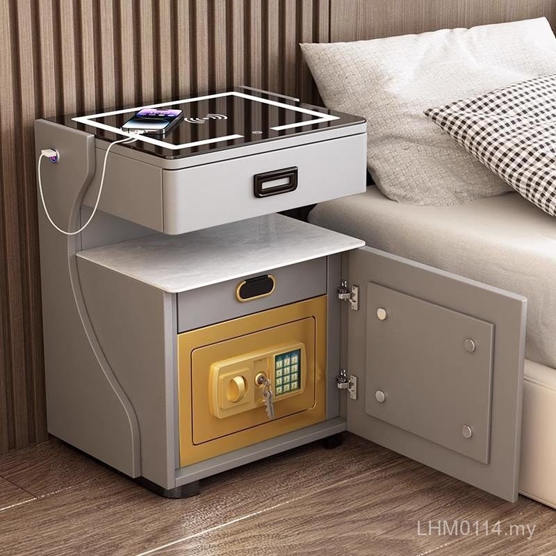 Simple Light Luxury Small Household Smart Safe Bedside Table Modern ...