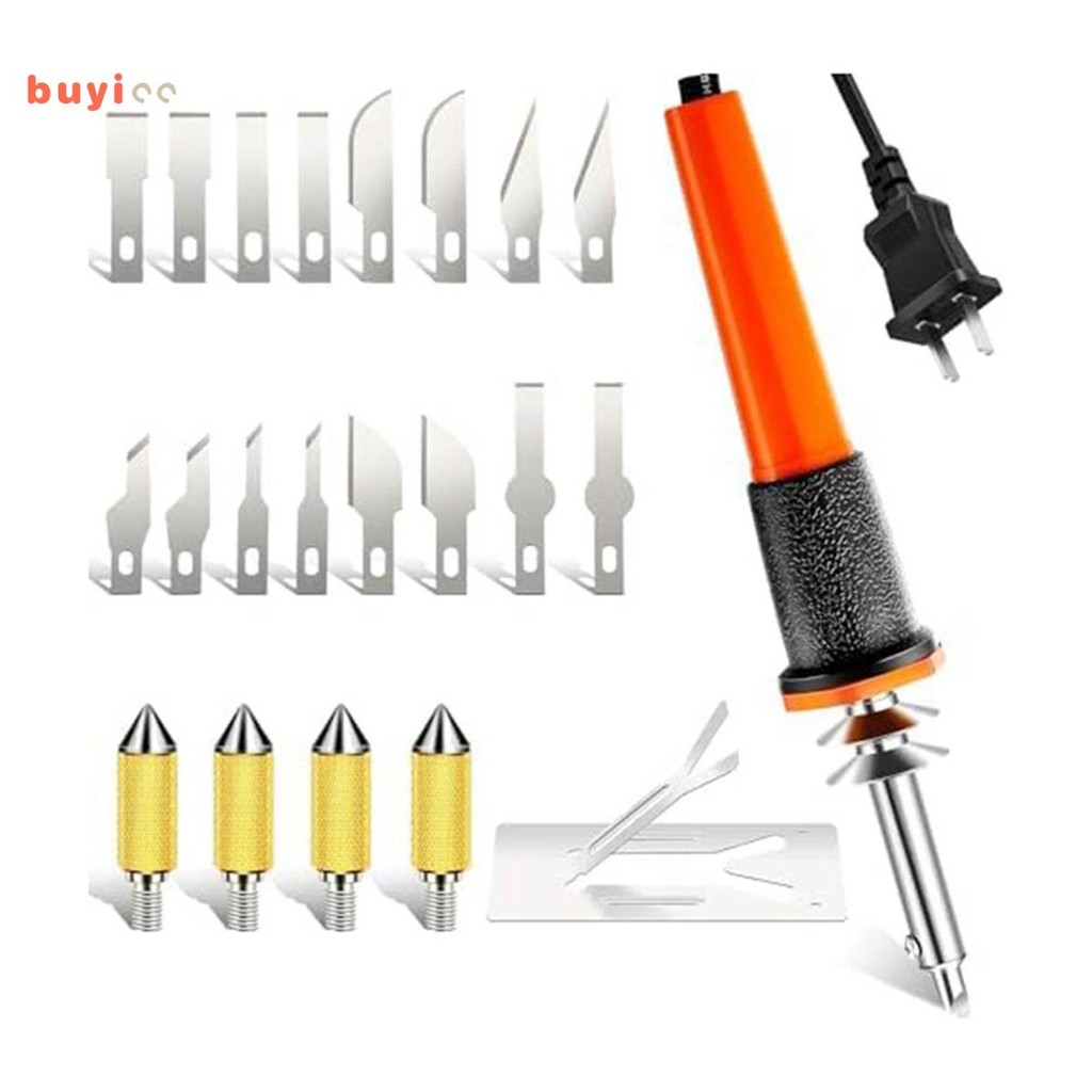 22-Piece Electric Hot Knife Cutter Tool Kit Wood Burning Tools with ...