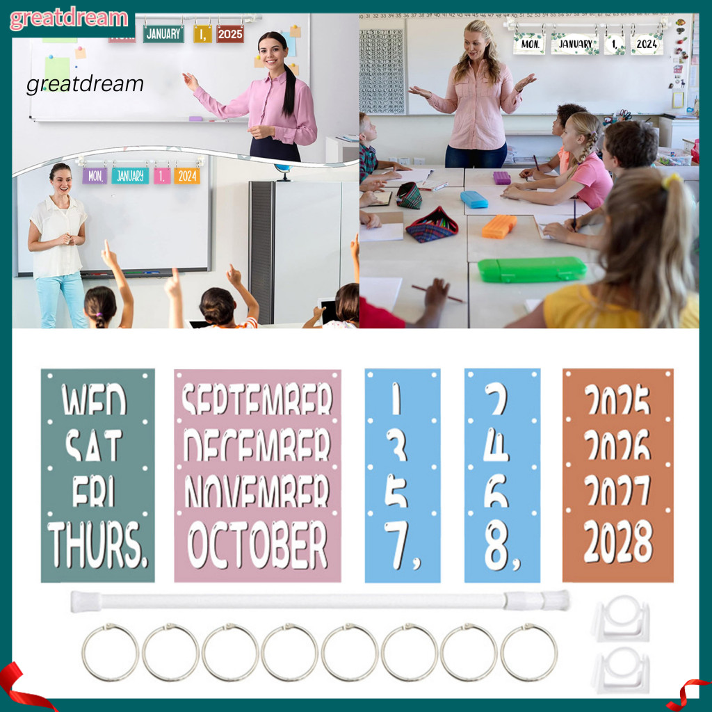 greatdream| Classroom Time Management Tool Boho Flip Calendar Bulletin ...