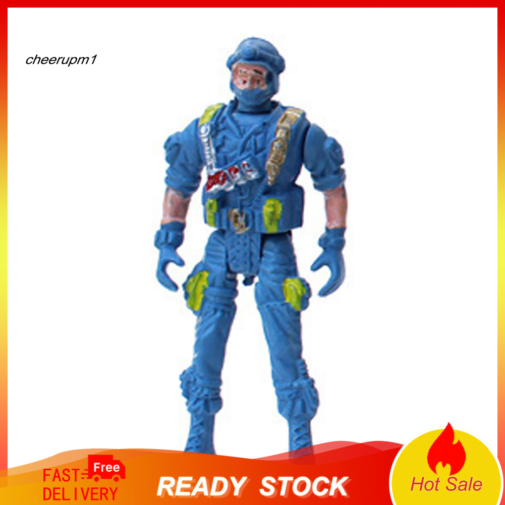 CHEER 9cm Mini Kids Plastic Military Soldier Model Army Men Figure Toy ...