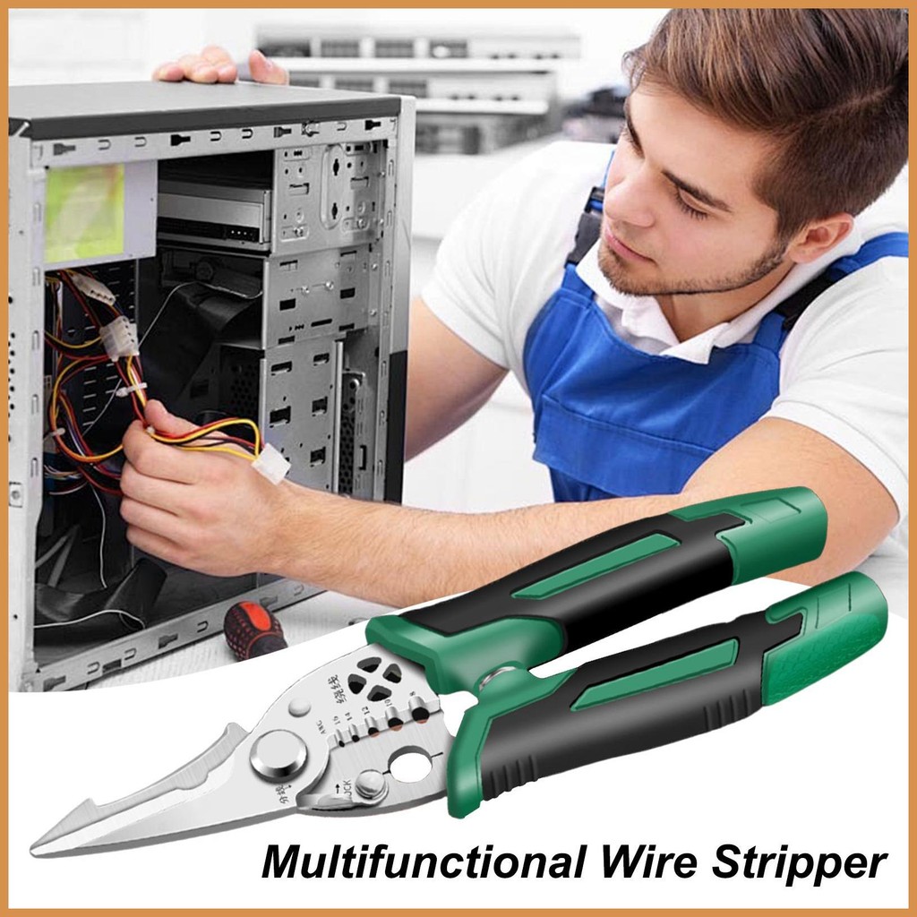 Wire Cutter Stripper Electrical Wire Strippers Multifunctional Crimper ...