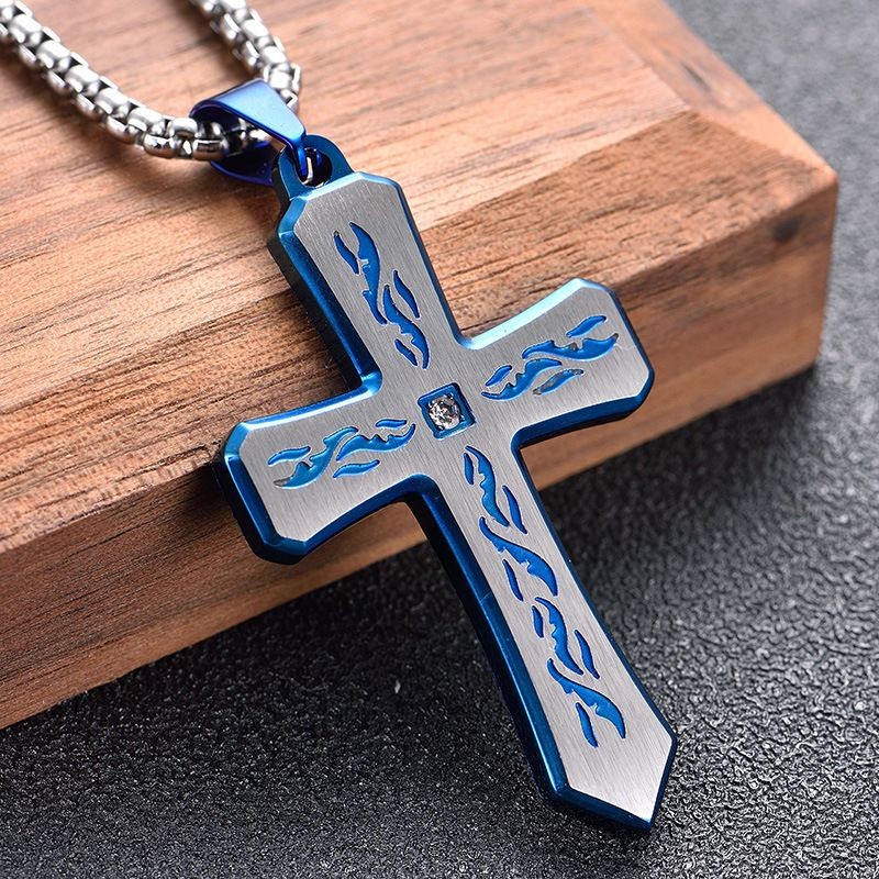 Stainless Steel Religious Jewelry Creative Beveled Edge Corrosion ...