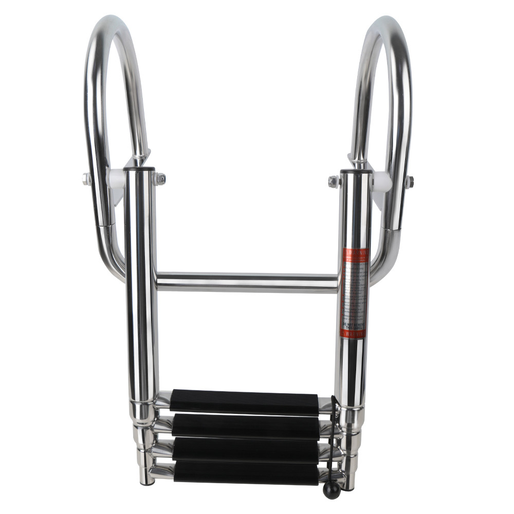 Boat ladder Stainless steel marine telescopic ladder Deck launching ...