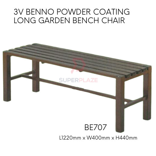 Copper Hammertone Color 3V Benno Powder Coating Bench Long Garden Guest ...