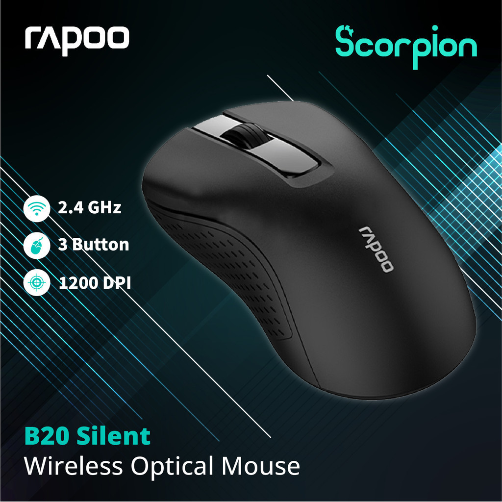 Rapoo B20 Silent Wireless Optical Mouse | Shopee Malaysia