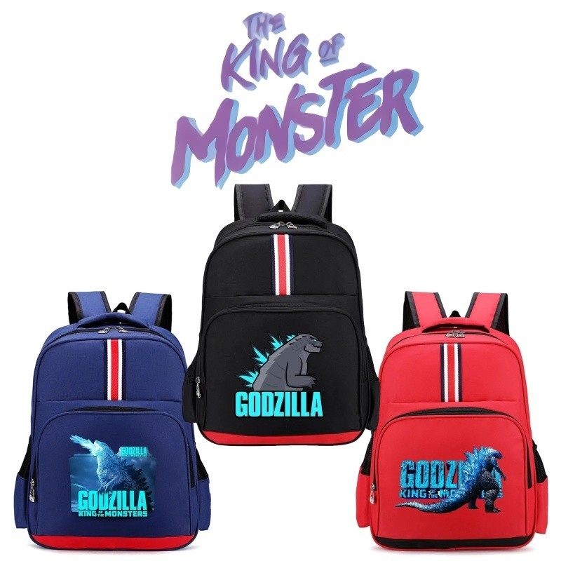 New Godzilla Cartoon Anime Backpack Dinosaur Monster Large Capacity ...