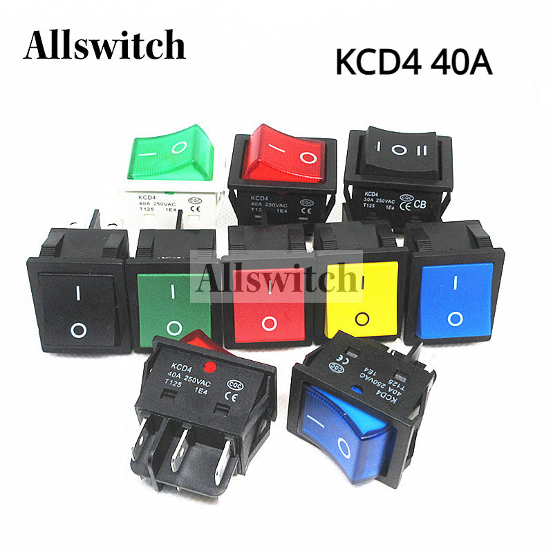 KCD4 Rocker Switch 40A 250VAC Heavy Duty Special for Welding Machine ...