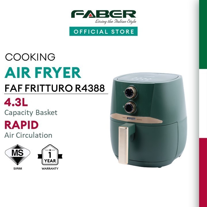 FABER AIR FRYER 4.3L FAF FRITTURO R4388 OIL-FREE HOUSEHOLD BAKING FRYER ...