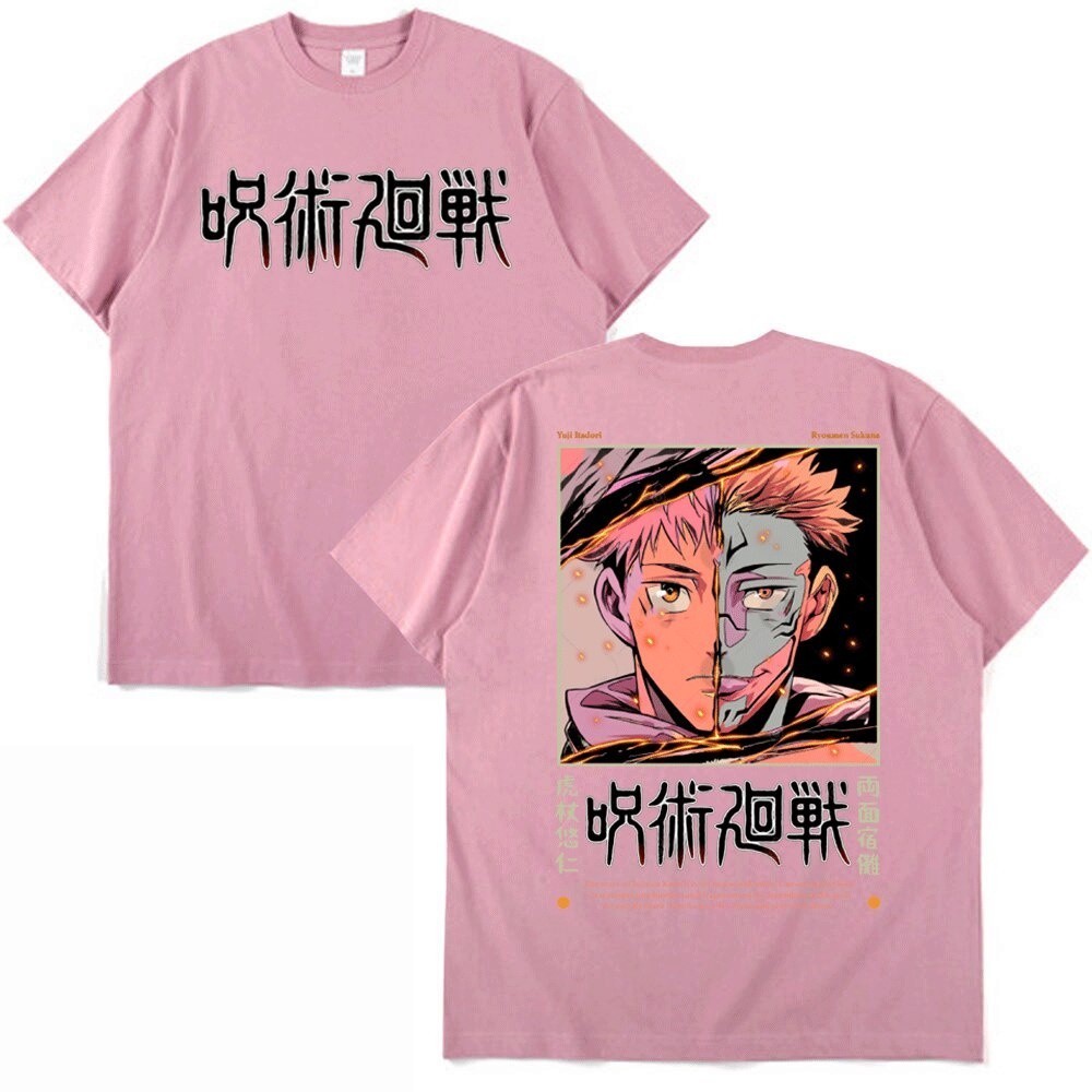 2024 Sports Anime T-shirt Jujutsu Kaisen Double Sided Print Ryomen ...