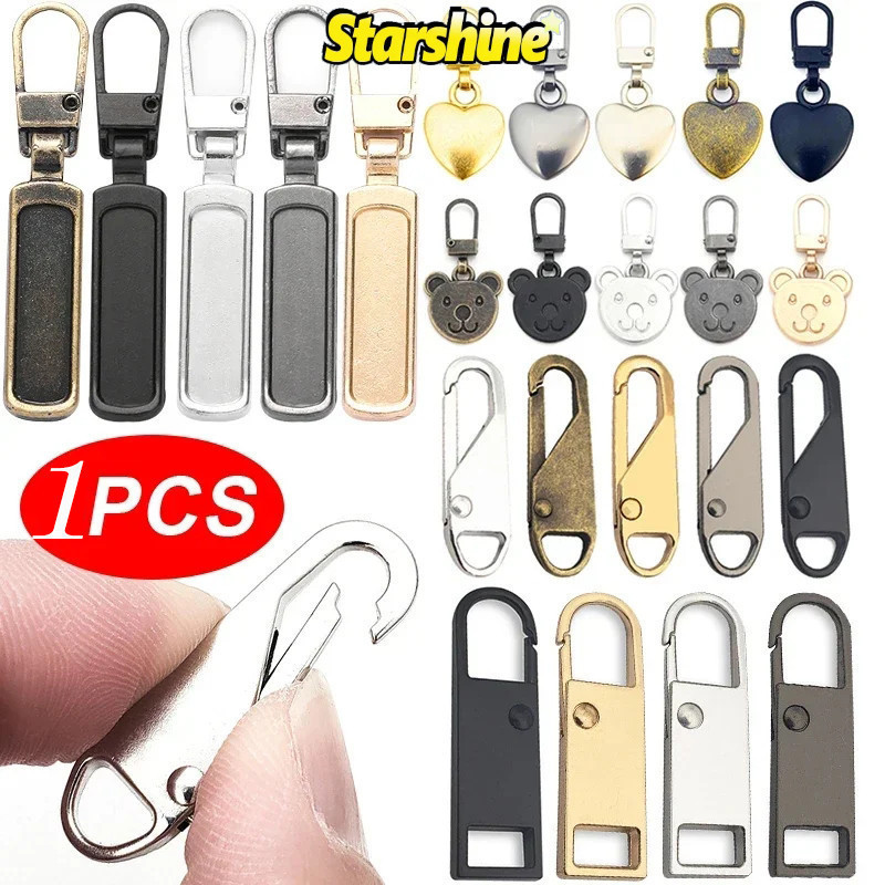 Metal Zipper Puller Tap Slider DIY Sewing Zipper Sliders Replacement ...