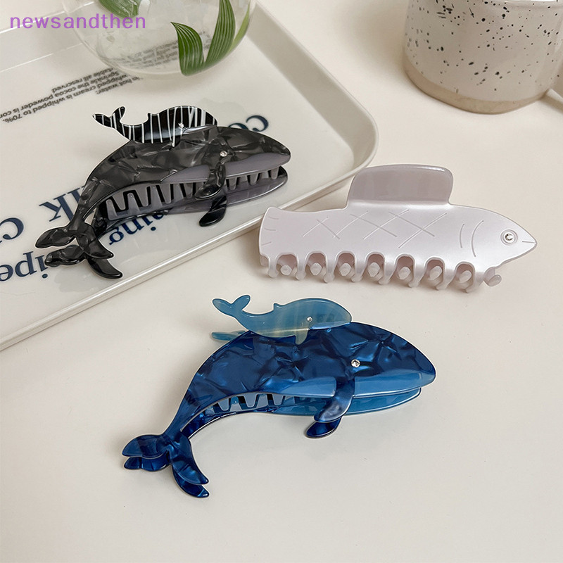 newsandthen Creative Cartoon Marine Animals Hair Clips Cute Blue Whale ...