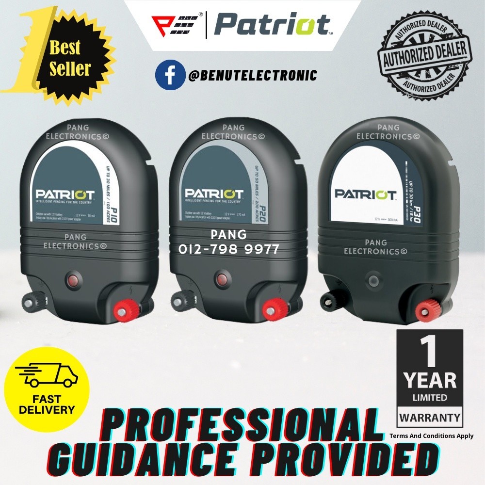 Patriot Energizer P10 P20 P30 Electric Fence Pagar Elektrik Pagar Kebun ...