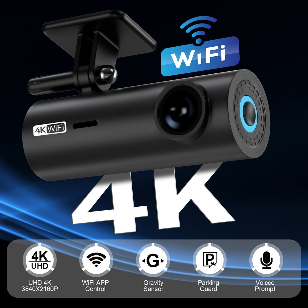 【4K+WiFi】Dash Cam for Car 4K Ultra HD Front Recording Car Camera Night ...