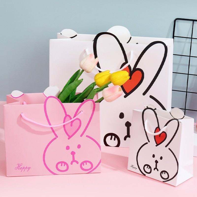 Cute Cartoon Rabbit Gift Bag Tote Bag Snack Packaging Bag Birthday Gift ...