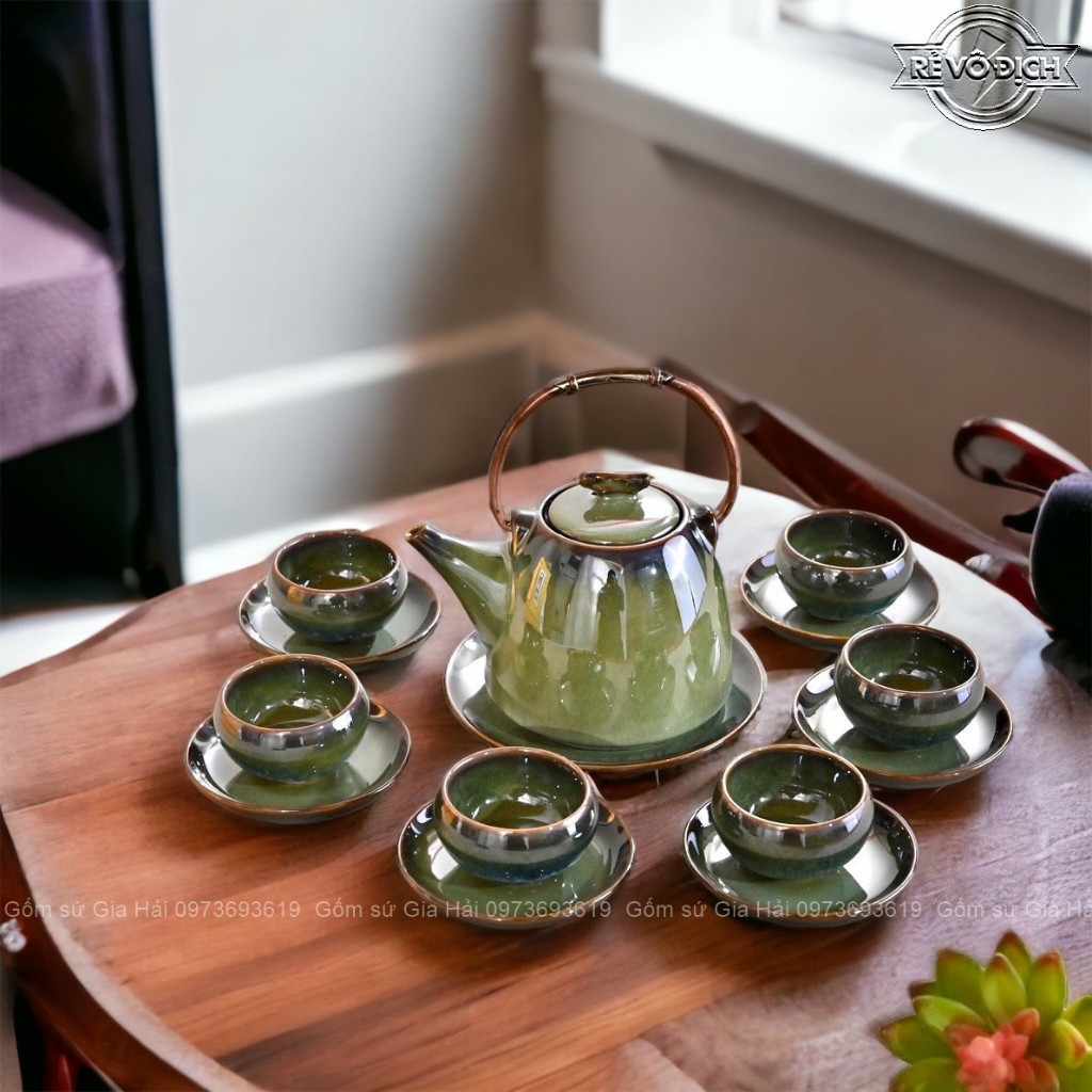 Green Glaze Kettle Bat Trang Super Shape 550ml | Shopee Malaysia