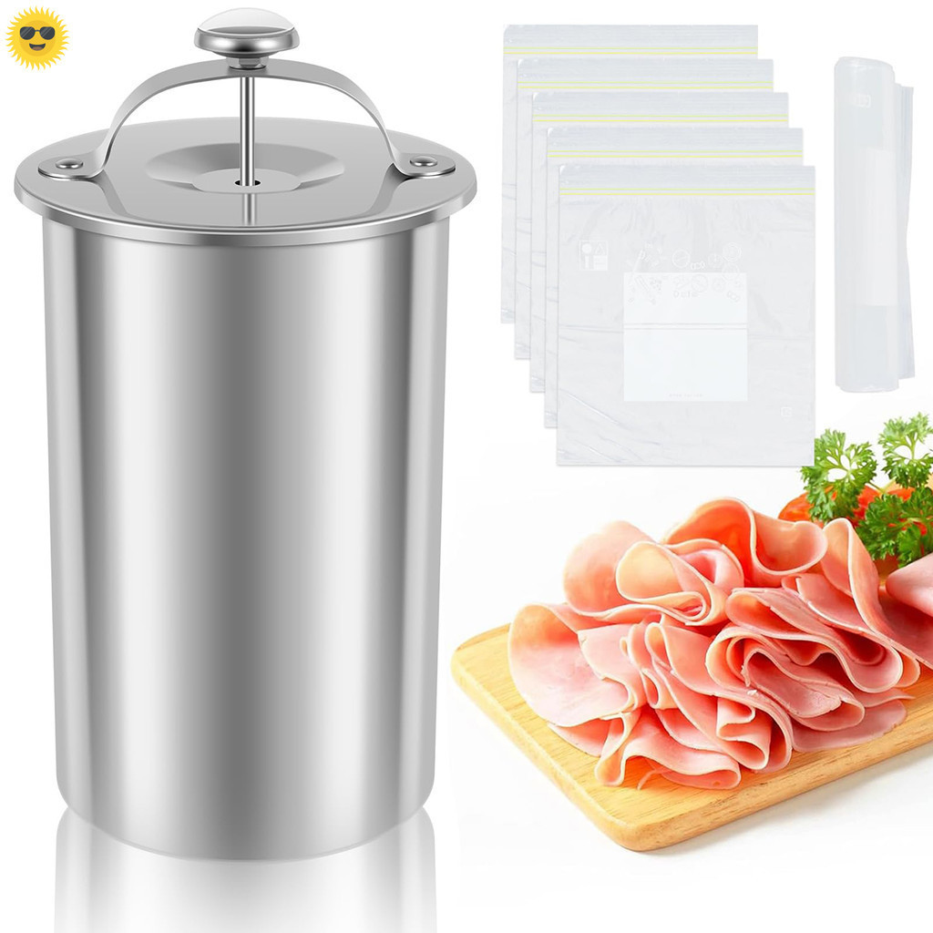 Ham Maker, Stainless Steel Meat Press Cooker with Thermometer and 15 ...