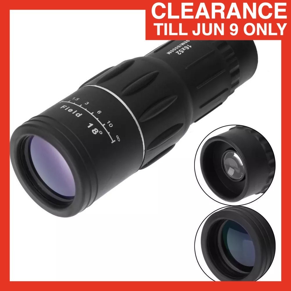 (DUAL FOCUS) 16X52 Dual Focus Monocular Telescope Far Distance 16x HD ...