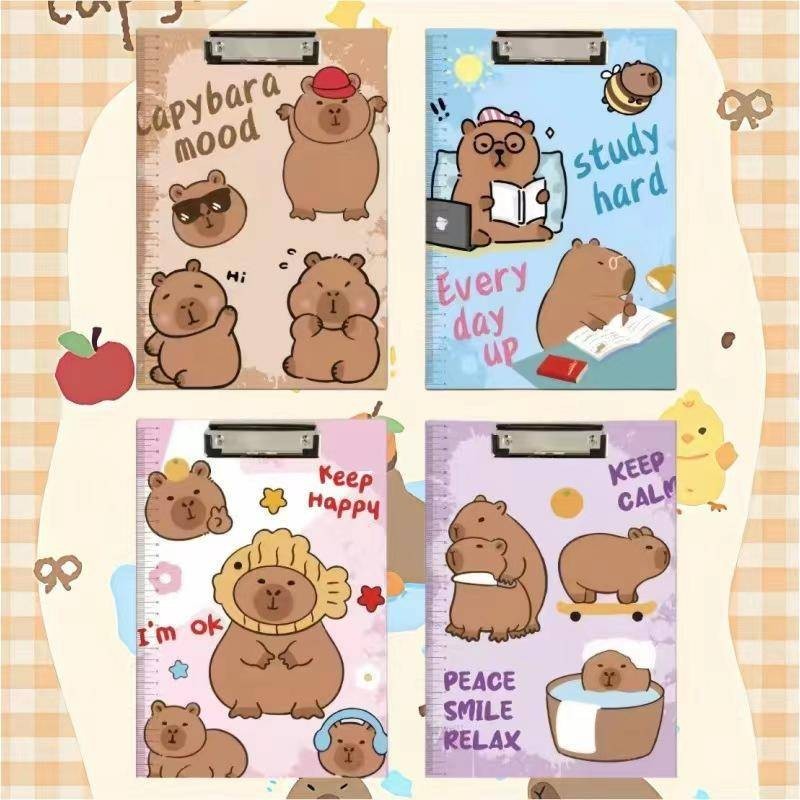 Random 1Pcs Cartoon Capybara Creative Cute Cartoon A4 clipboard file ...