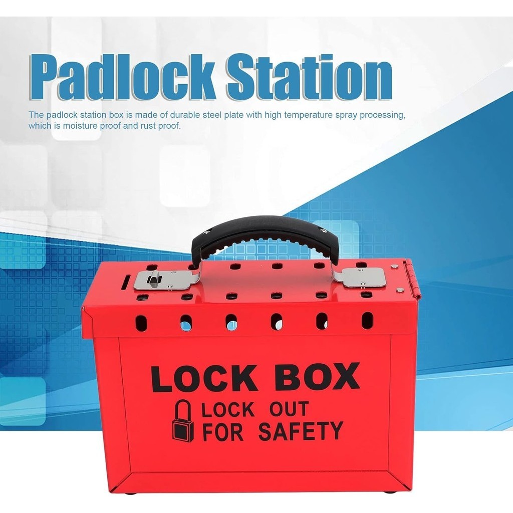 Lockout Lock Device Storage, up to 12 Padlocks Security Padlock Rack ...