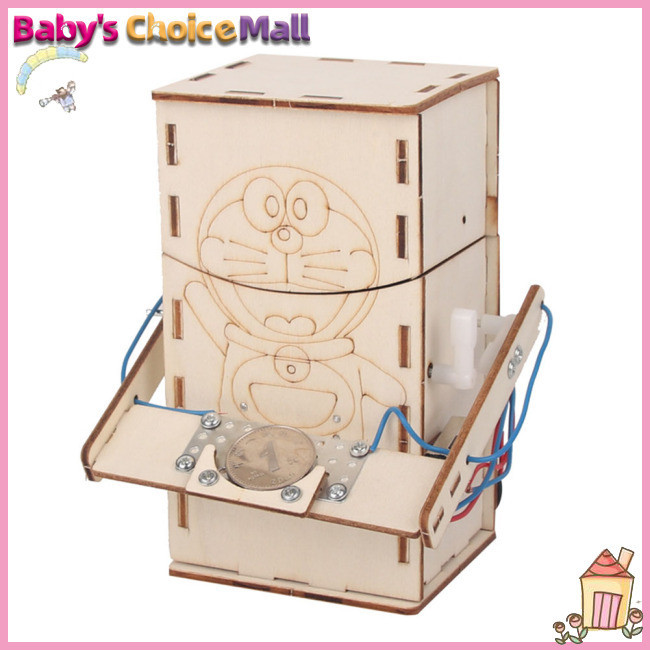LH Coin-eating Robot Kit Assembly Model Wooden Handmade Puzzle ...