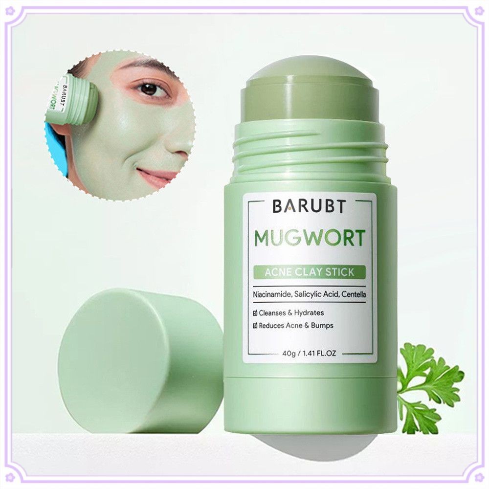 BARUBT Mugwort Mud Mask Stick Deep Gentle Cleansing Blackhead Pores Oil ...