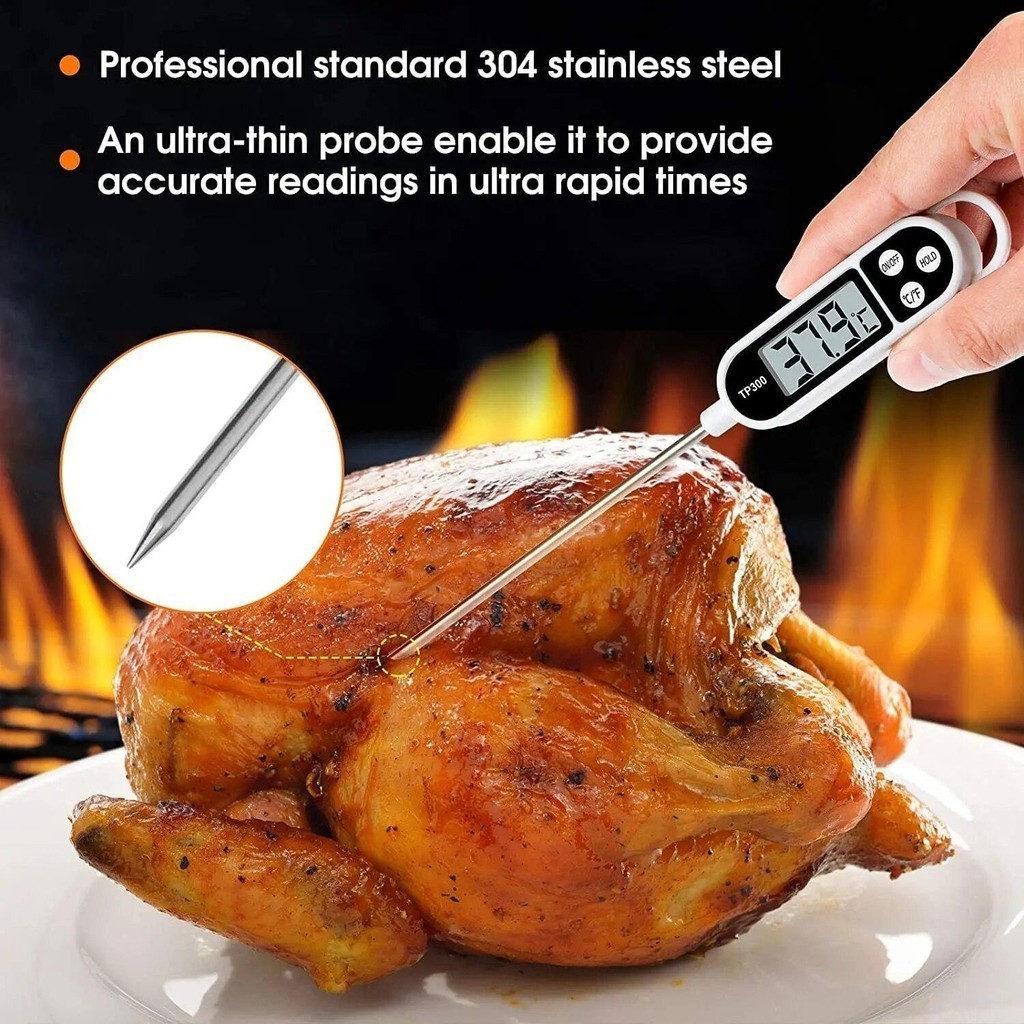 Probe Food Thermometer Digital Meat Cooking Thermometer Instant Read ...