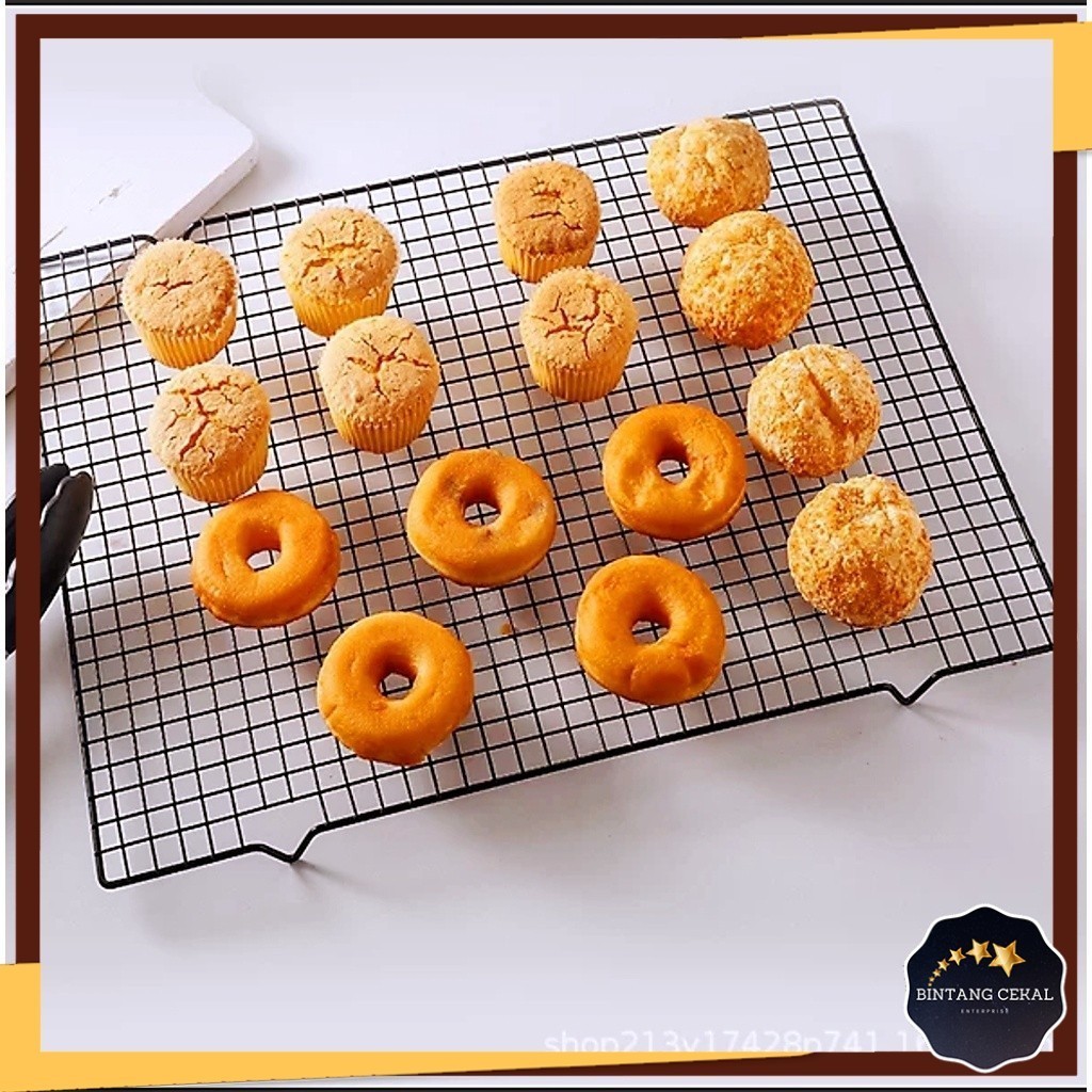 BC Non-Stick Cooling Tray Small / Big Size Cake Cookies Food Oven Mesh ...