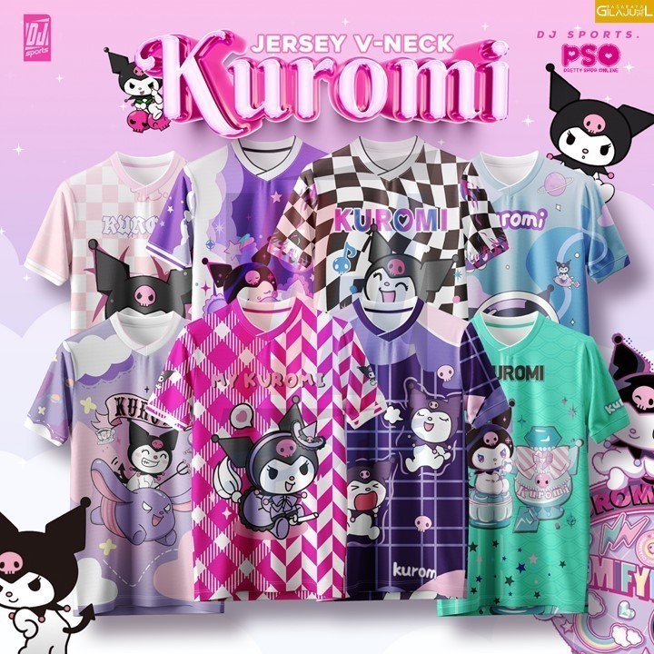 DJSPORT Jersey KUROMI Microfiber Short Sleeve PLUS SIZE / Size : S ...