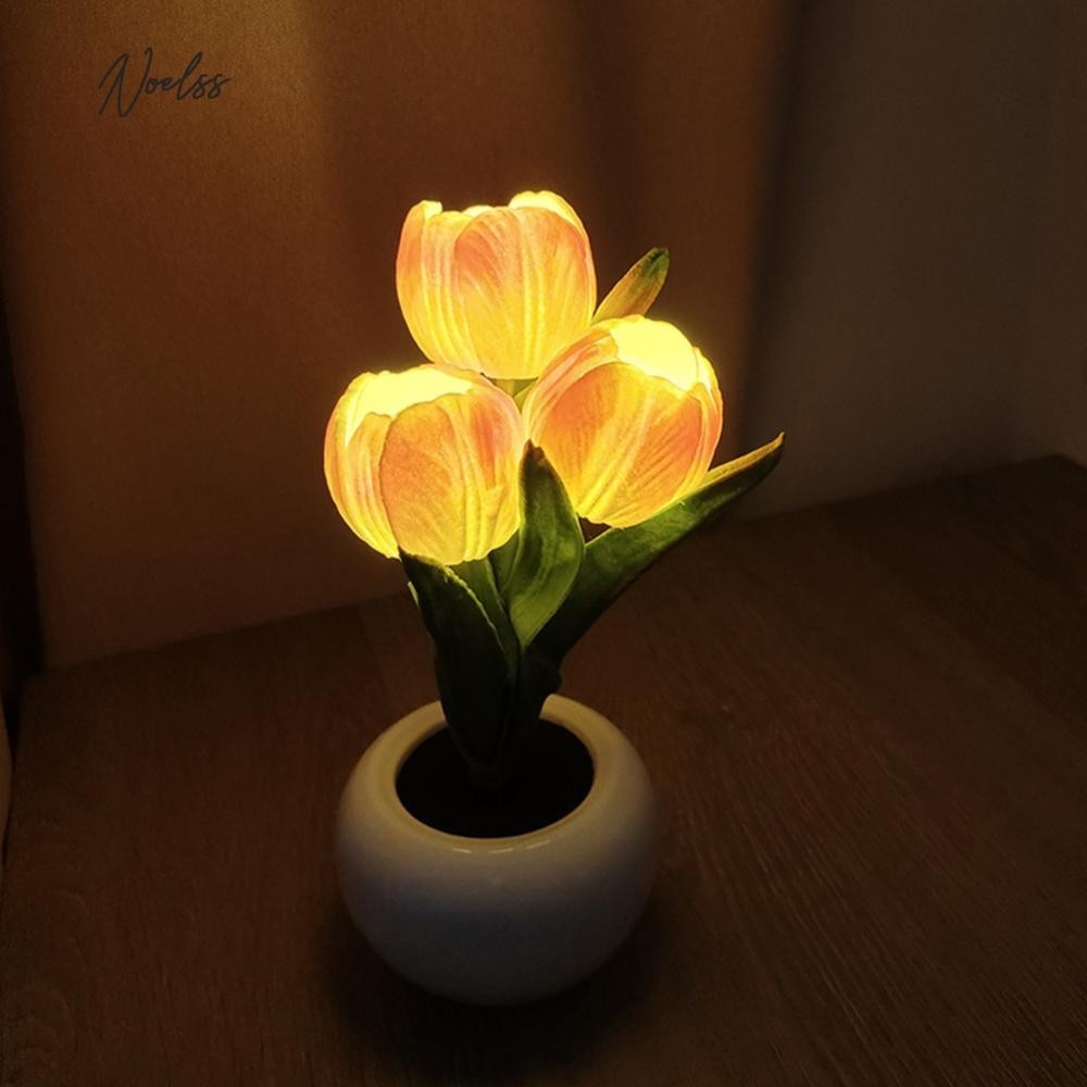 [noels.my] 9x22cm LED Tulip Night Light Romantic Gift Tulip Table Lamp ...