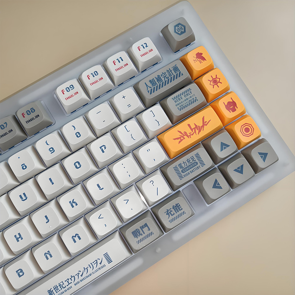EVA-NO.4 PBT Keycaps 125Keys/Set XDA Profile Custom Keycaps for Gateron ...