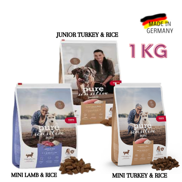 MERA PURE SENSITIVE DRY DOG FOOD 1KG (MINI LAMB & RICE\ MINI TURKEY ...