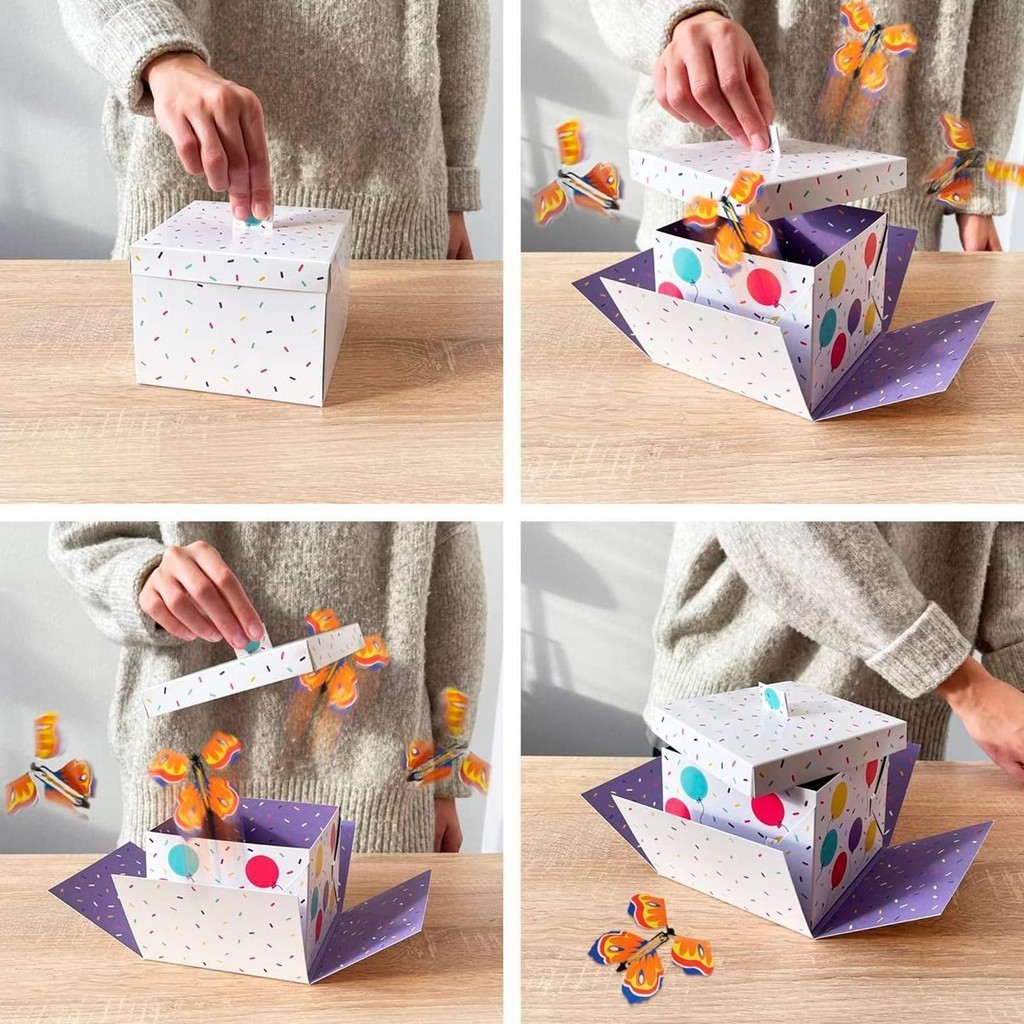 Butterfly Gift Box Creative Surprise Love Photo Album Box Assembled ...