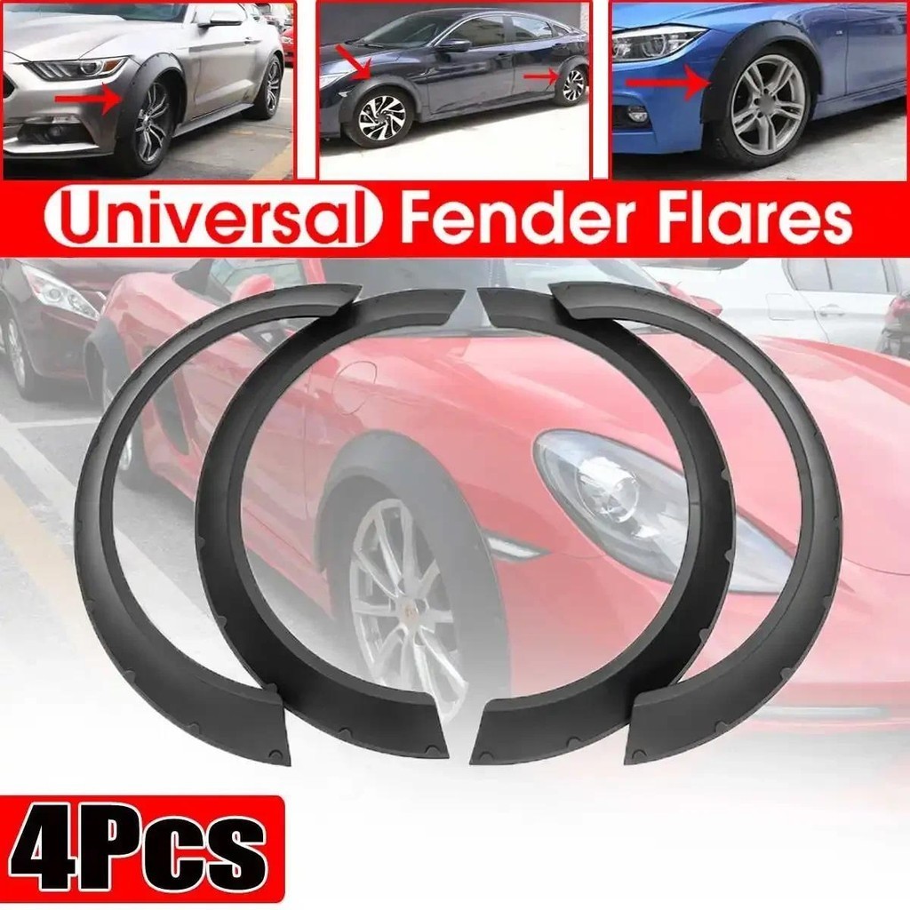 4Pcs Universal Car For Fender Flares Flexible Wide Wheel Arches For ...