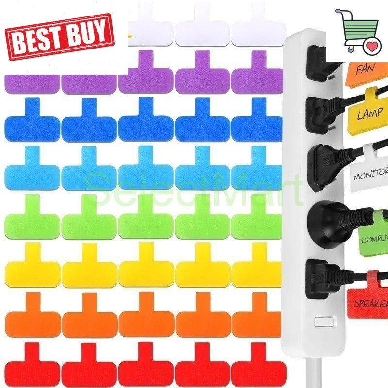 SM -Reusable Waterproof Self-Adhesive Cable Wire Label - Data Cables ...