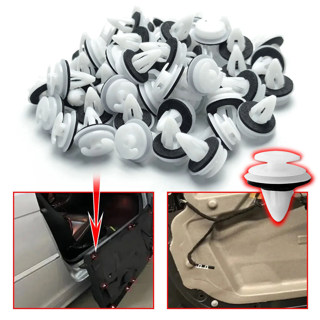 New Door Panel Clip With Seal Ring Fastener Rivet Bumper Clip Retainer ...