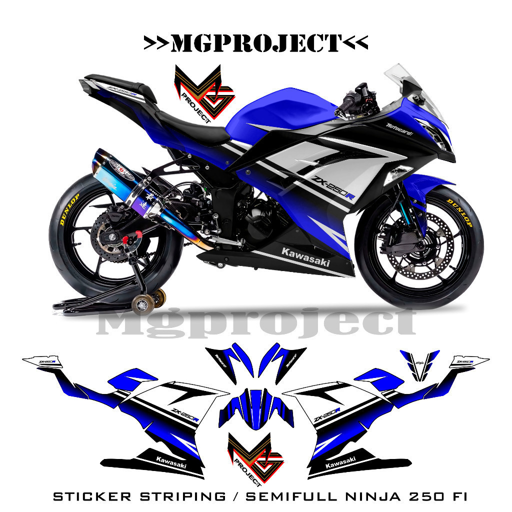 Decal ninja 250 fi Graphic lis simple/Sticker kawasaki ninja fi 250 ...
