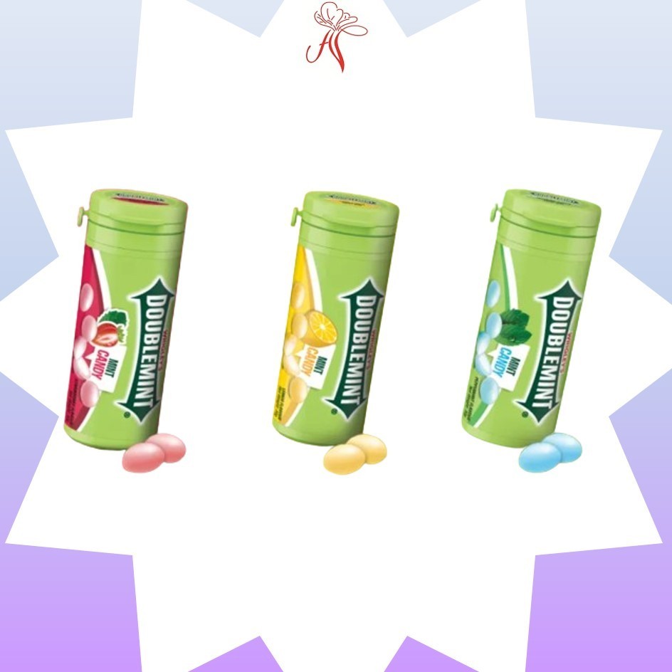 DOUBLEMINT Chewy Mints Tube 30g (Lemon, Peppermint, Strawberry ...