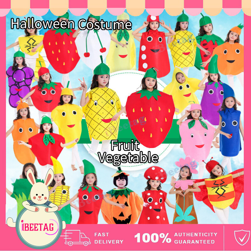 Kids Fruit & Vegetable Halloween Party Cosplay Costumes Dress Up School Stage Children's Day ...