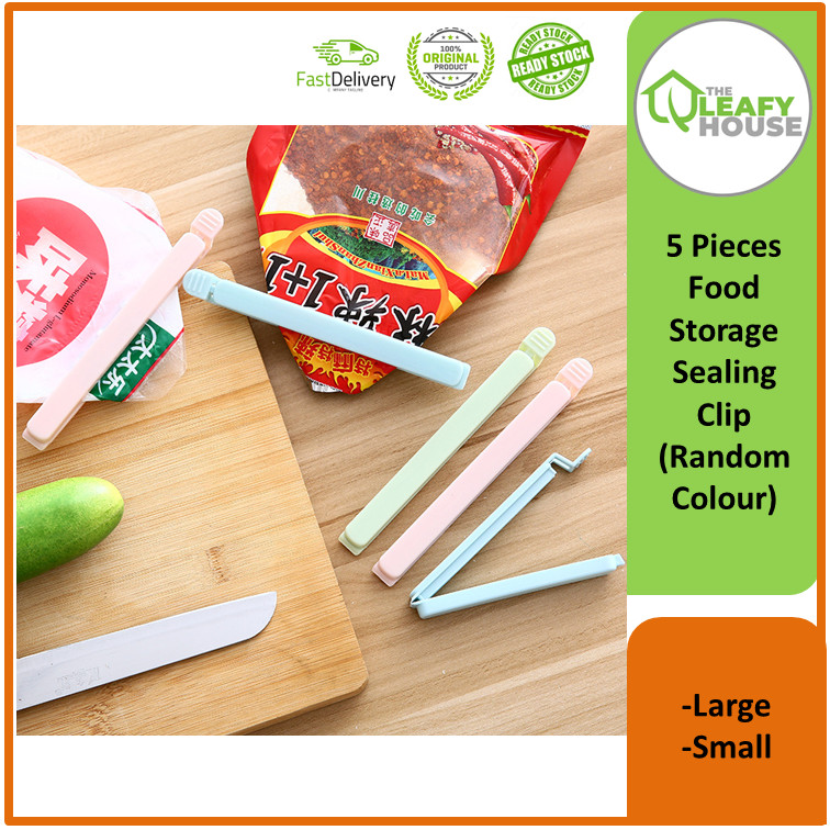 5 Pcs Food Storage / Bag Sealing Clip Portable Air Tight Packaging ...