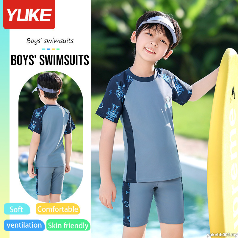 YUKE Kids Swimsuit Boy New Swimming Pool Beach Sun Protection Training ...