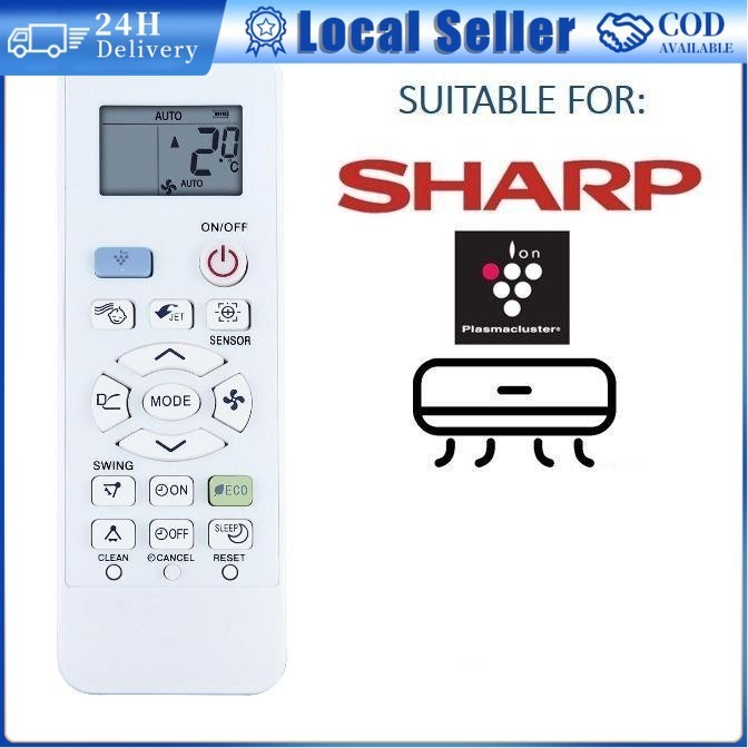 Universal Sharp Air Conditioner Remote Control Suitable for CRMC-A851/A901/A903/A907 CRMC-A910 ...