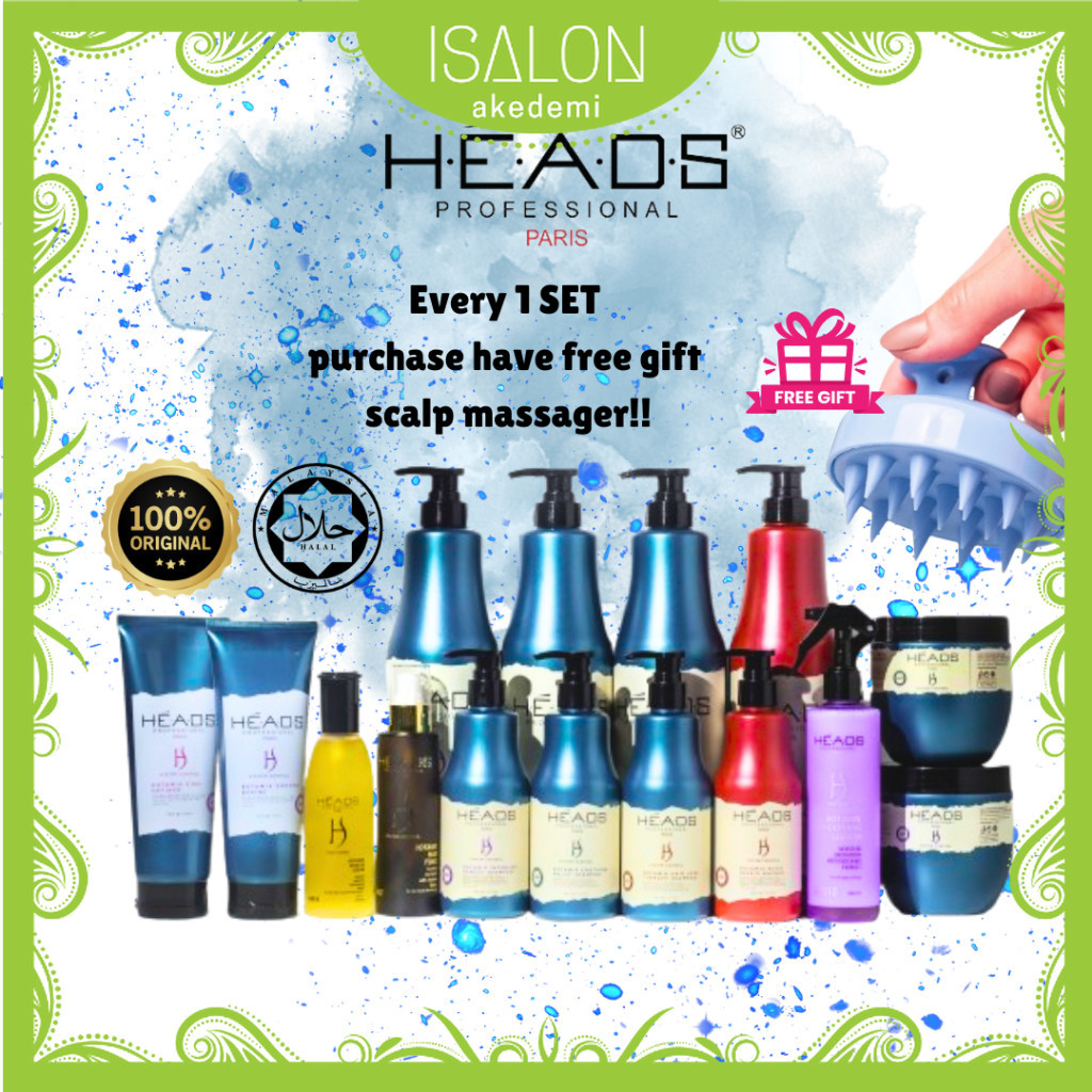 [1000ML] HEADS PROFESSIONAL PARIS SHAMPOO HAIRLOSS/DANDRUFF MASQUE FOR ...