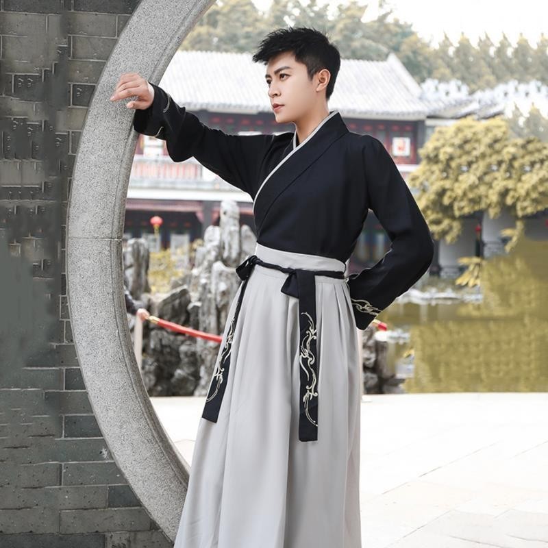 Han Fu Set Women Han Tang Dream Blackened Hanfu Male Black Series ...