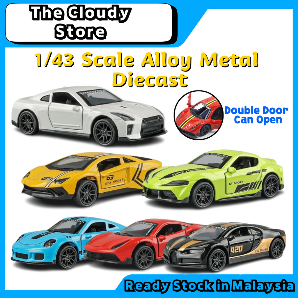 Ready Stock !!! 1:43 Scale Children 's Alloy Metal Sport Car Diecast ...