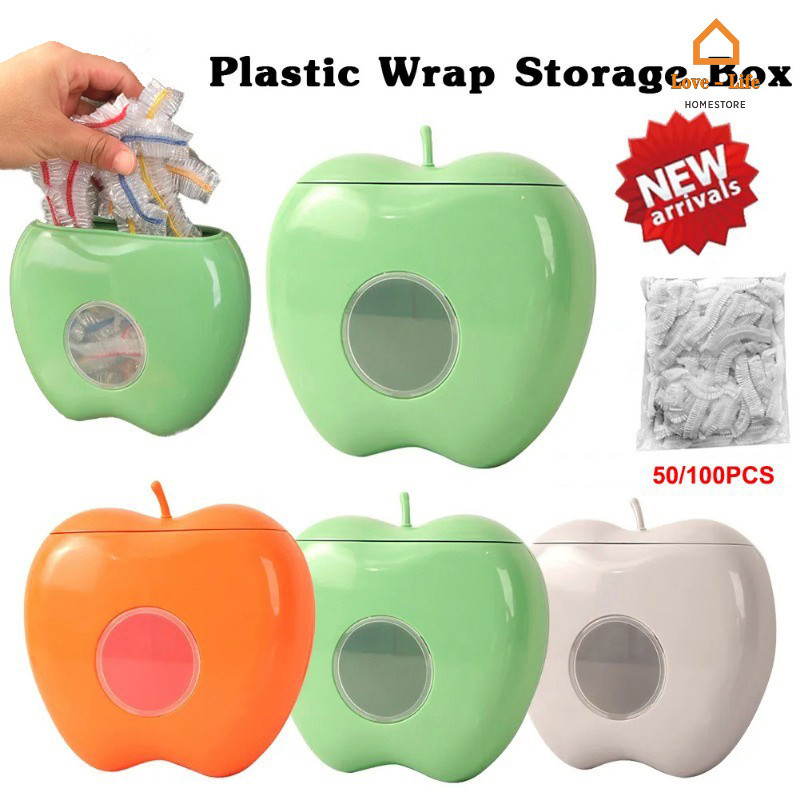 Wall-mounted Dustproof Plastic Wrap Storage Box/ Kitchen Cling Film ...