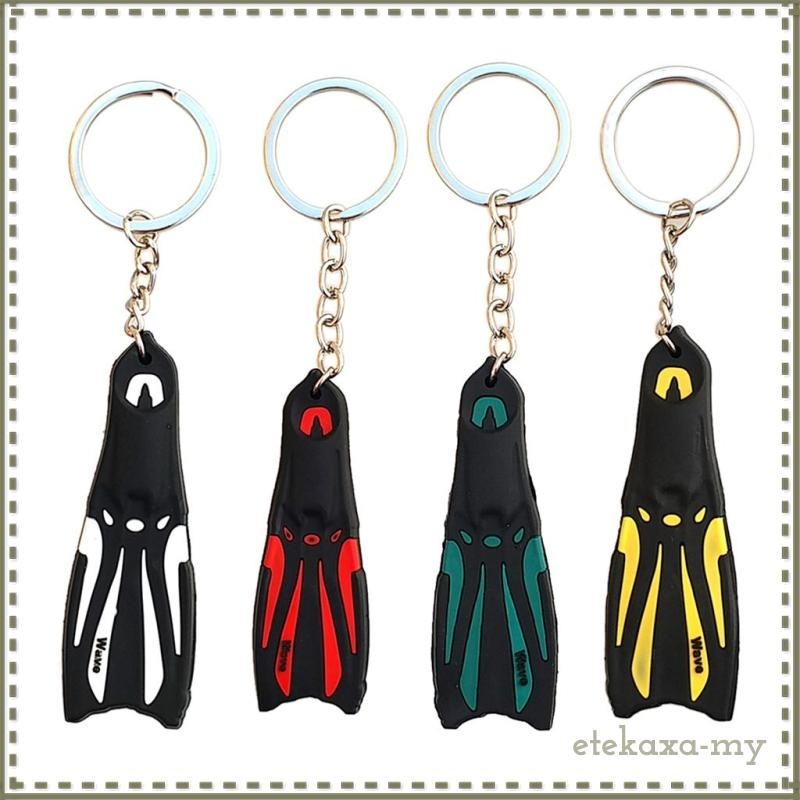 [EtekaxaMY] Key Chain Holder - Novelty Dive Flippers Shape - Heavy Duty ...