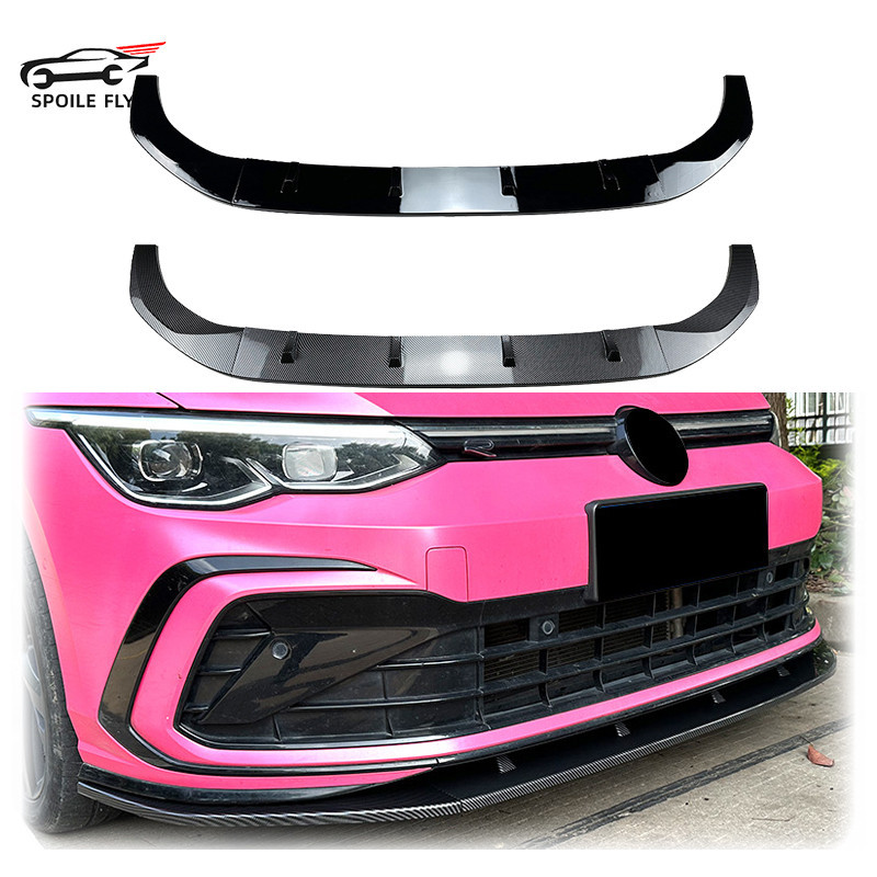 3 Pcs For VW Golf 8 MK8 GTI R GTE GTD ABS Front Lip Spoiler Splitters ...
