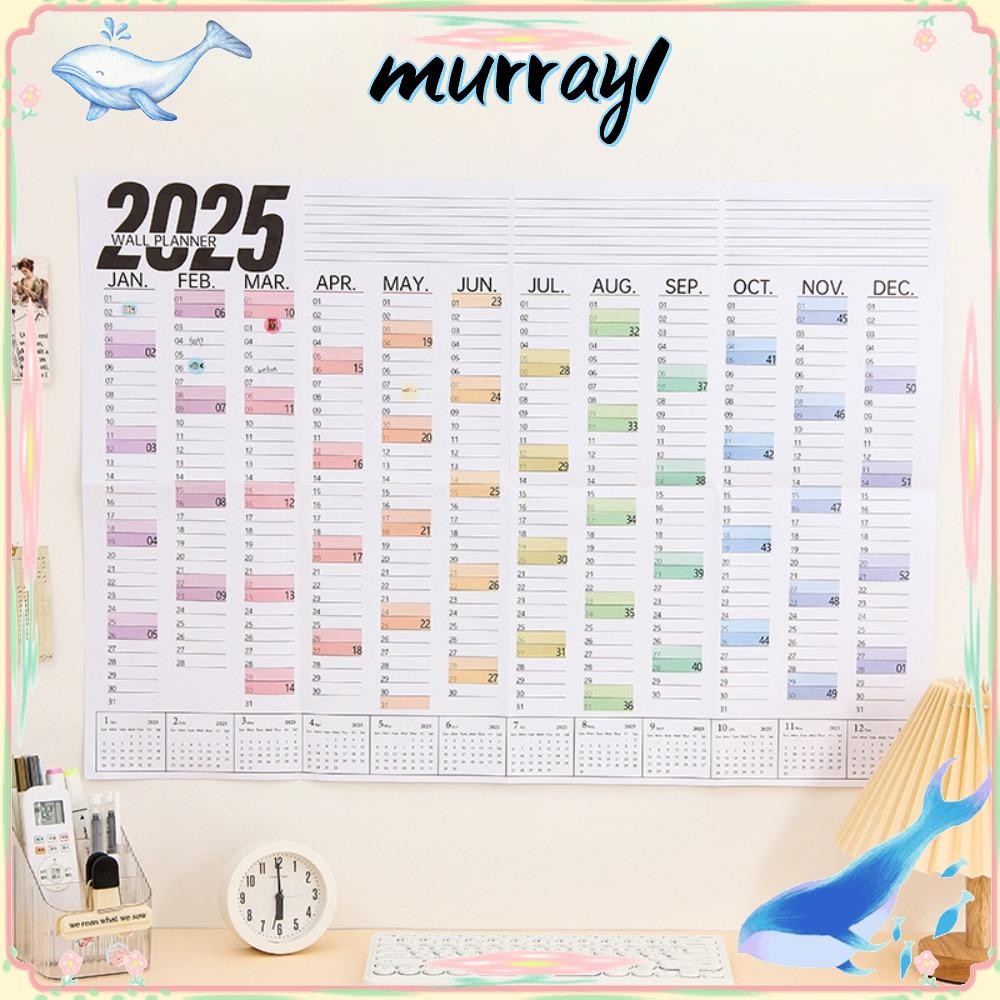 MURRAY1 Planning Wall Calendar, Paper 2025 Plan Daily Calendar ...