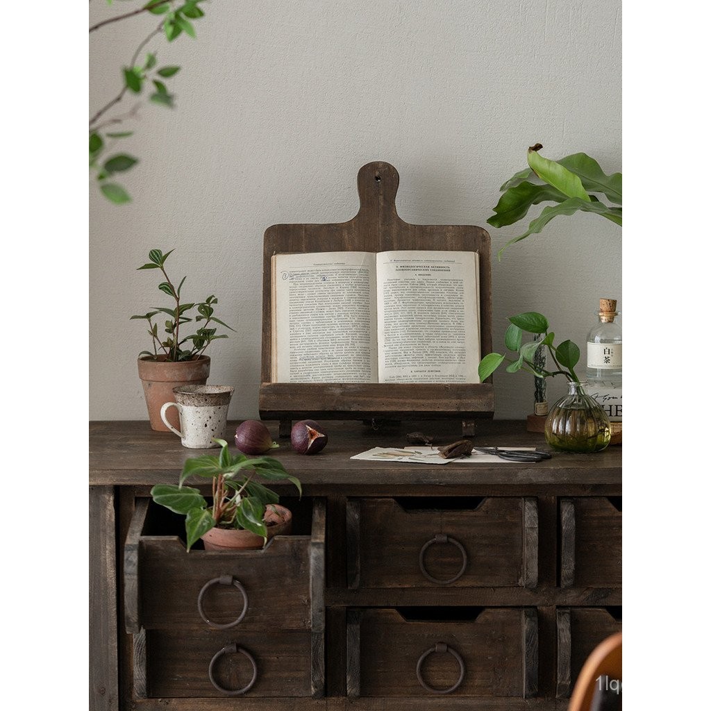 Ru Runjia Home American Country Solid Wood Magazine Rack Retro Book ...